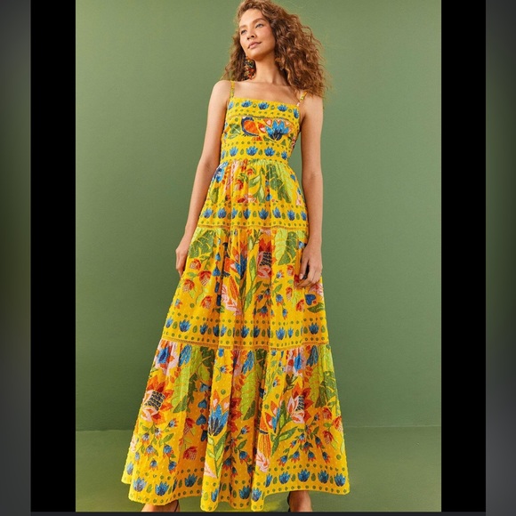 FARM Rio | Dresses | Farm Rio Summer Garden Maxi Dress | Poshmark